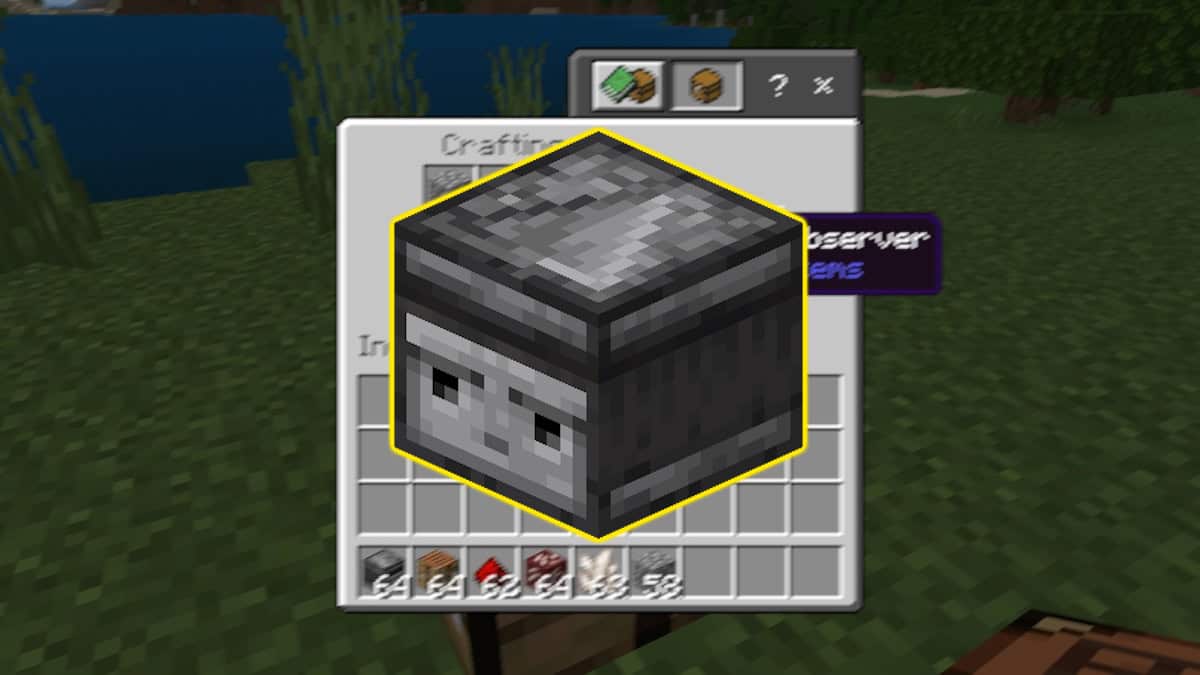 Observer Recipe Minecraft