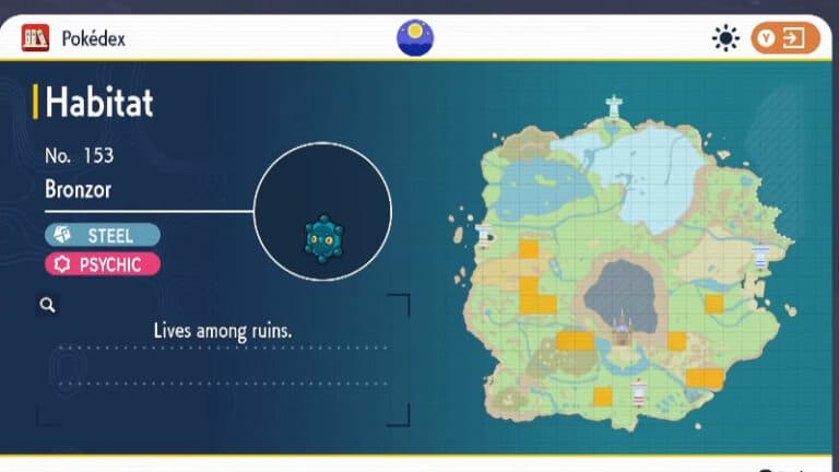 Where to find Bronzor in Pokémon Scarlet and Violet