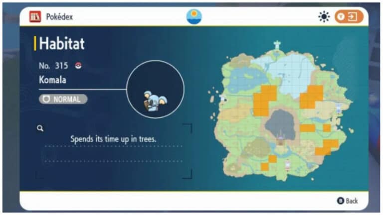 Where to Find Komala in Pokemon Scarlet and Violet