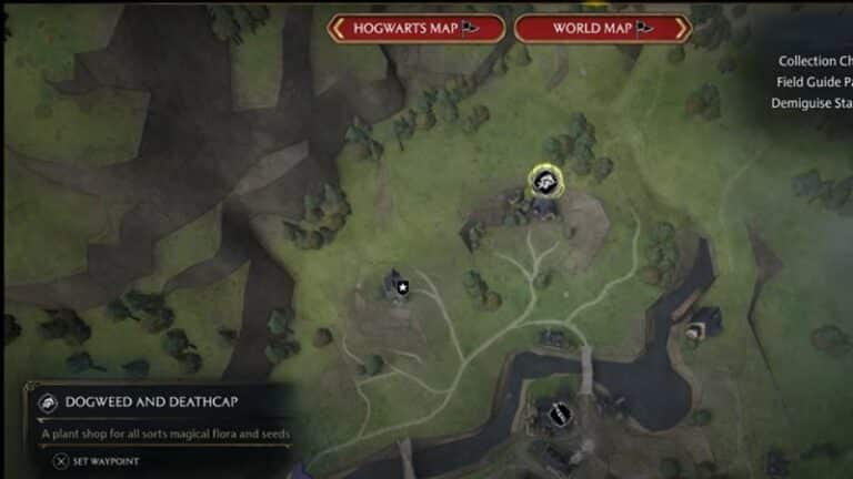 Where to find the Dogweed and Deathcap in Hogwarts Legacy