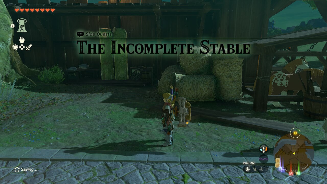 How To Complete The Incomplete Stable in Zelda: Tears of the Kingdom