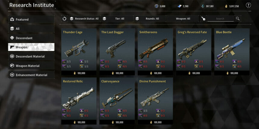 Where to Farm All Ultimate Weapon Materials in The First Descendant