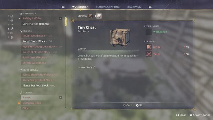 How to Craft a Chest in Enshrouded | The Nerd Stash